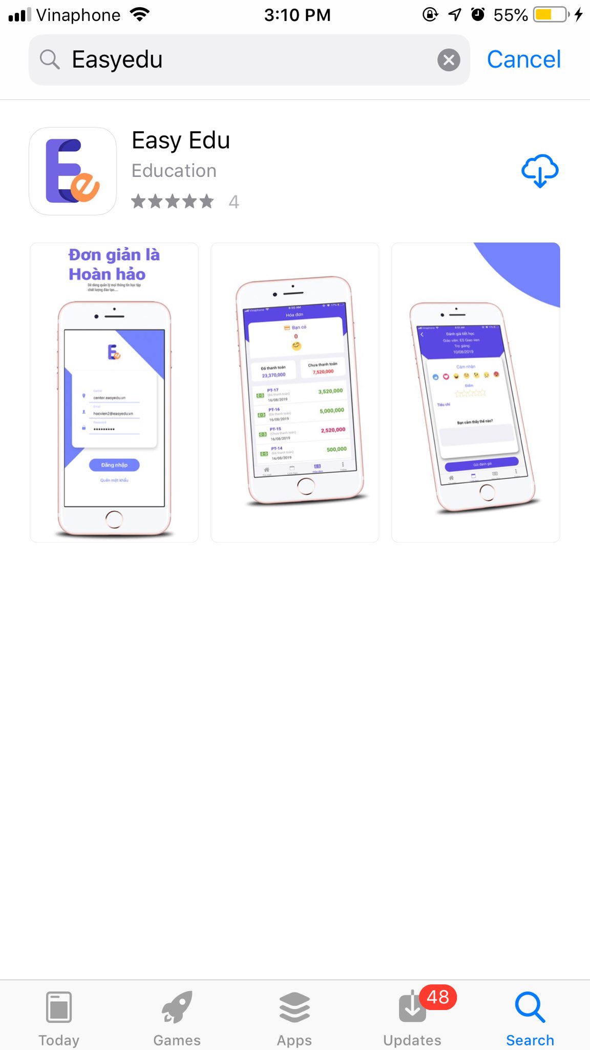 Hướng dẫn tải App quản lý trung tâm Easy Edu - Easy Edu